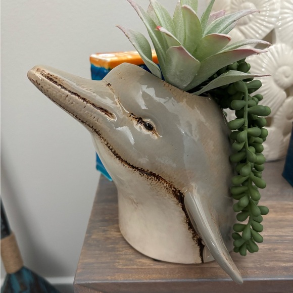 Kalalou | Accents | Dolphin Ceramic Planter | Poshmark